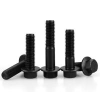 China Blackened Flange Bolt DIN6921 Full Tooth Hex Head M8 M10 M12 for Industrial Use for sale