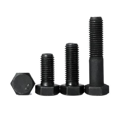 China 304 Stainless Steel Black Hex Head Screw DIN933 Grade 8.8 Strength Outer Hexagonal Bolt M6-M20 for sale