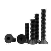 China DIN7991 Black Zinc Steel Flat Head Hex Socket Screw M6-M20 Heavy Machinery for sale
