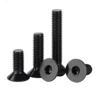 China DIN7991 Black Zinc Steel Flat Head Hex Socket Screw M6-M20 Heavy Machinery for sale