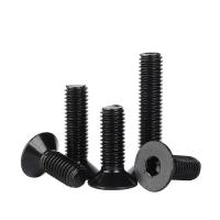 China DIN7991 Black Zinc Steel Flat Head Hex Socket Screw M6-M20 Heavy Machinery for sale