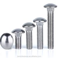 China DIN603 Half Round Head Square Neck Bolts Black Oxide Galvanized Iron M6-M20 for sale