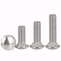 China DIN603 Half Round Head Square Neck Bolts Black Oxide Galvanized Iron M6-M20 for sale