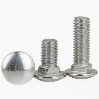 China DIN603 Half Round Head Square Neck Bolts Black Oxide Galvanized Iron M6-M20 for sale