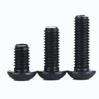 China Black 304 Stainless Steel Half Round Head Hexagon Socket Bolt ISO7380 M6x20 for sale