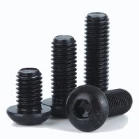China Black 304 Stainless Steel Half Round Head Hexagon Socket Bolt ISO7380 M6x20 for sale