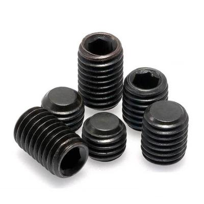 China Black Oxide Finish High Strength Hexagon Socket Set Screw with Concave End Headless Machine Screw for sale