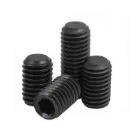 China Black Oxide Finish High Strength Hexagon Socket Set Screw with Concave End Headless Machine Screw for sale