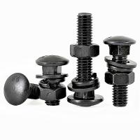 China Galvanized Half Round Head Square Neck Carriage Bolts M16x200mm ISO9001 for Bridge Repair for sale