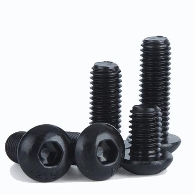 China M5-M100 High Strength Black Pan Head Screws ISO7380 Round Cup Bolts for sale