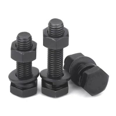 China 40Cr Custom Hex Bolts and Nuts Grade 8.8 10.9 12.9 Galvanized Black for sale