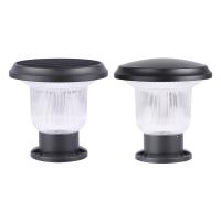 China Weatherproof  Solar Pillar Lamp Dusk To Dawn Post Light  For Garage  Backyard Patio for sale