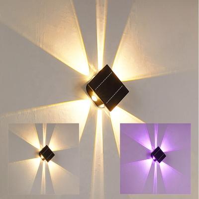 China 70LM UP Down Wall Mounted Solar Light With Polycrystalline Silicon Solar Panel OEM for sale