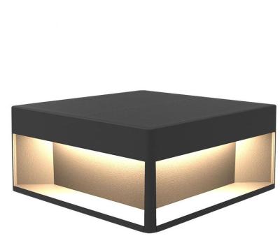 China Outdoor Square Solar Lamp Post Lantern IP65 Die Cast Aluminum Solar Post Cap Lighting for sale