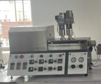 China 50rpm Small Double Screw Extruder Machine with 390mm Screw Length and PLC Control System for Laboratory Applications for sale