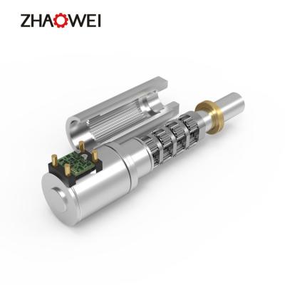 China ZWBMD004004-125 Low Noise Micro Planetary Gearbox With Stepper Gearmotor Dia 4mm 12rpm for sale