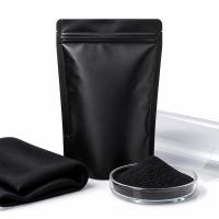 China 1kg Black DTF Powder for Dark Fabrics with 80-170 um Particle Size and 115-135°C Activation Temperature for sale