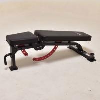 China Sit Up Bench Exercise Equipment with Metal Frame and Red Adjustable Backrest for sale