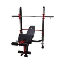 China Men's Red Fitness Gym Equipment Squat Rack Weight Lifting Exercise Bench for sale