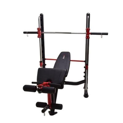 China Men's Red Fitness Gym Equipment Squat Rack Weight Lifting Exercise Bench for sale