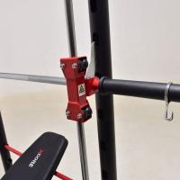 China Men's Red Fitness Gym Equipment Squat Rack Weight Lifting Exercise Bench for sale