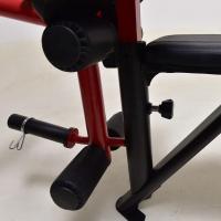 China Men's Red Fitness Gym Equipment Squat Rack Weight Lifting Exercise Bench for sale
