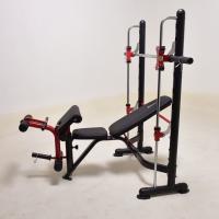 China Indoor Weight Lifting Bench and Power Rack for Strength Training in Dark Grey for sale