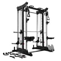China SCR Fitness Gym Equipment Metal Power Rack with Smith Machine Function 3 in 1 Combo for sale