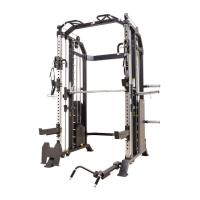 China Integrated Gym Trainer Power Rack Fitness Rack in Silver Grey for All-in-One Training for sale