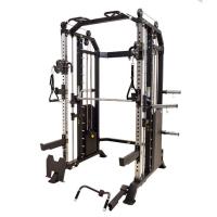 China Integrated Gym Trainer Power Rack Fitness Rack in Silver Grey for All-in-One Training for sale