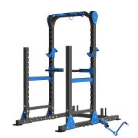 China Commercial Gym Equipment Red Power Squat Rack with Customizable and Durable Design for sale