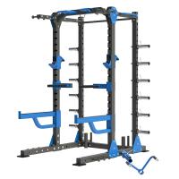 China Commercial Gym Equipment Red Power Squat Rack with Customizable and Durable Design for sale
