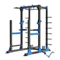 China Commercial Gym Equipment Red Power Squat Rack with Customizable and Durable Design for sale
