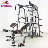China Improve Your Workout Routine with Grey/Black Commercial Smith Machine and Bench Press for sale