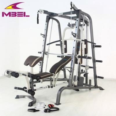 China Improve Your Workout Routine with Grey/Black Commercial Smith Machine and Bench Press for sale