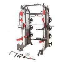 China 2024 Men's Black Matt 3 In 1 Fitness Power Rack Multi Functional Trainer Smith Machine for sale