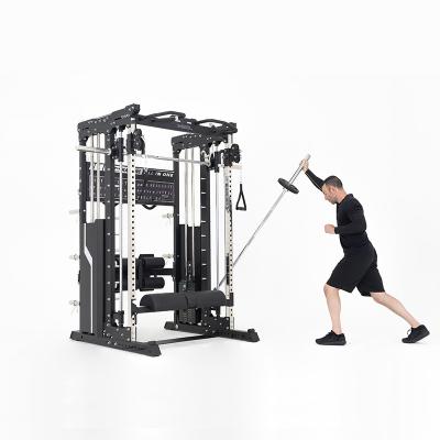 China Smith Squat Rack Gym Equipment Commercial Fitness Multi Functional Trainer Steel Machine for sale