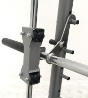 China Grey Steel Smith Machine Home Gym Fitness Dip Stand Adjustable Barbell Squat Rack Power Rack for sale