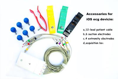 China 12 channel Wireless Electrocardiogram Resting ECG For iOS ecg Bluetooth Device for sale