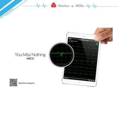 China Medical IPad ECG Machine Bluetooth Connection IPhone Display ECG Machine for sale