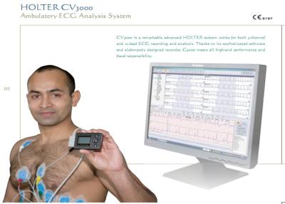 China Medical Holter ECG Monitors , Exercise Electrocardiogram ECG Equipment with two kinds of recorders for sale