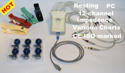 China Handheld Home PC Based ECG Machine 12 Lead Resting Vector ECG Warkstation for sale