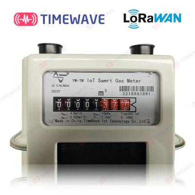 China LoRaWAN Smart Gas Meter with 1.6-4.0 m³/h Flow Range and 3000m Wireless Communication Distance for sale