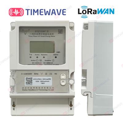 China DTZY2397 Smart Three Phase Digital Energy Meter with LoRaWAN Wireless Communication 100A Max Current for sale