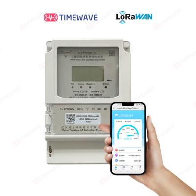China TIMEWAVE DTZY2397 LoRaWAN Three Phase Smart Energy Meter 100A Max Current RS485 Communication for sale