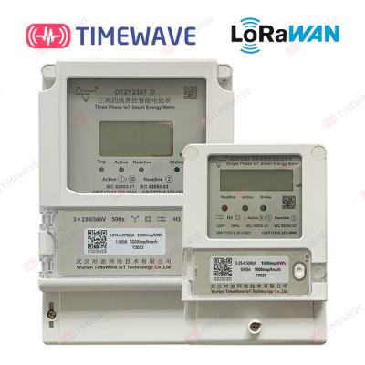 China Smart Electric Energy Meter Single & Three Phase 80A/100A with LoRaWAN WiFi 4G RS485 Communication and Prepaid Remote Control for sale