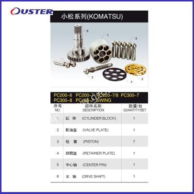 China Komatsu HPV90 PC200-3 Hydraulic Pump Repair Parts Steel Iron Copper 10 Year Export for sale