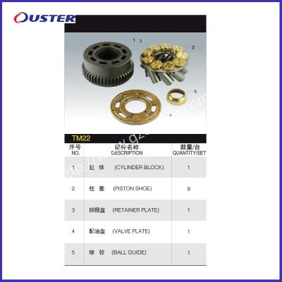 China TM22 Hydraulic Pump Parts Steel Iron Copper Construction Axial Piston Pump Spare Parts 6 Month Warranty for sale