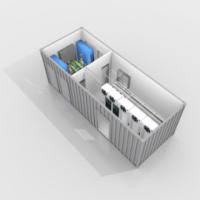 China 1100kg Static Payload Cold Rolled Steel Containerized Data Center with Hot Air Containment for sale