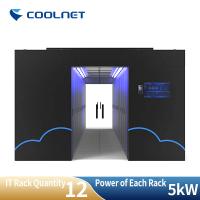 China Modular Data Center with Cold Aisle Containment Featuring 90KVA UPS Capacity and 4*20KW Cooling Capacity for 12 Racks for sale